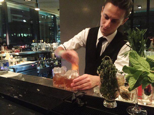 A roof top bar & comfy beds at the Doubletree by Hilton, Tower of London